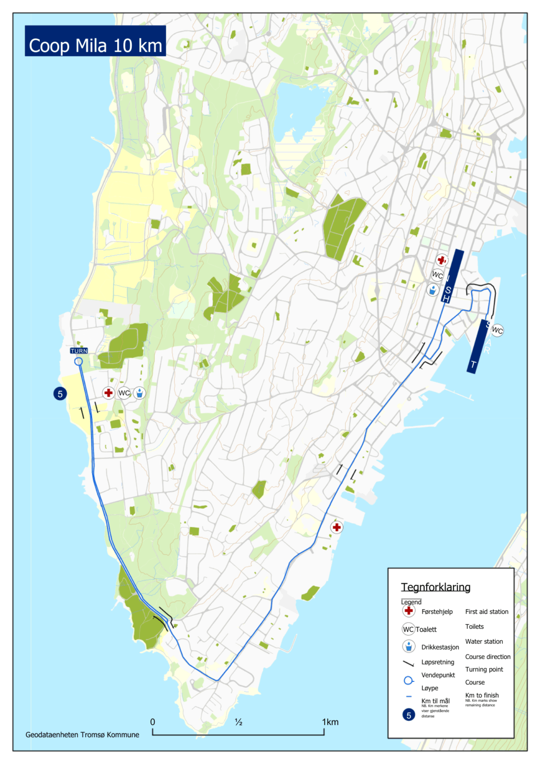 Course map MSM - Midnight Sun Marathon