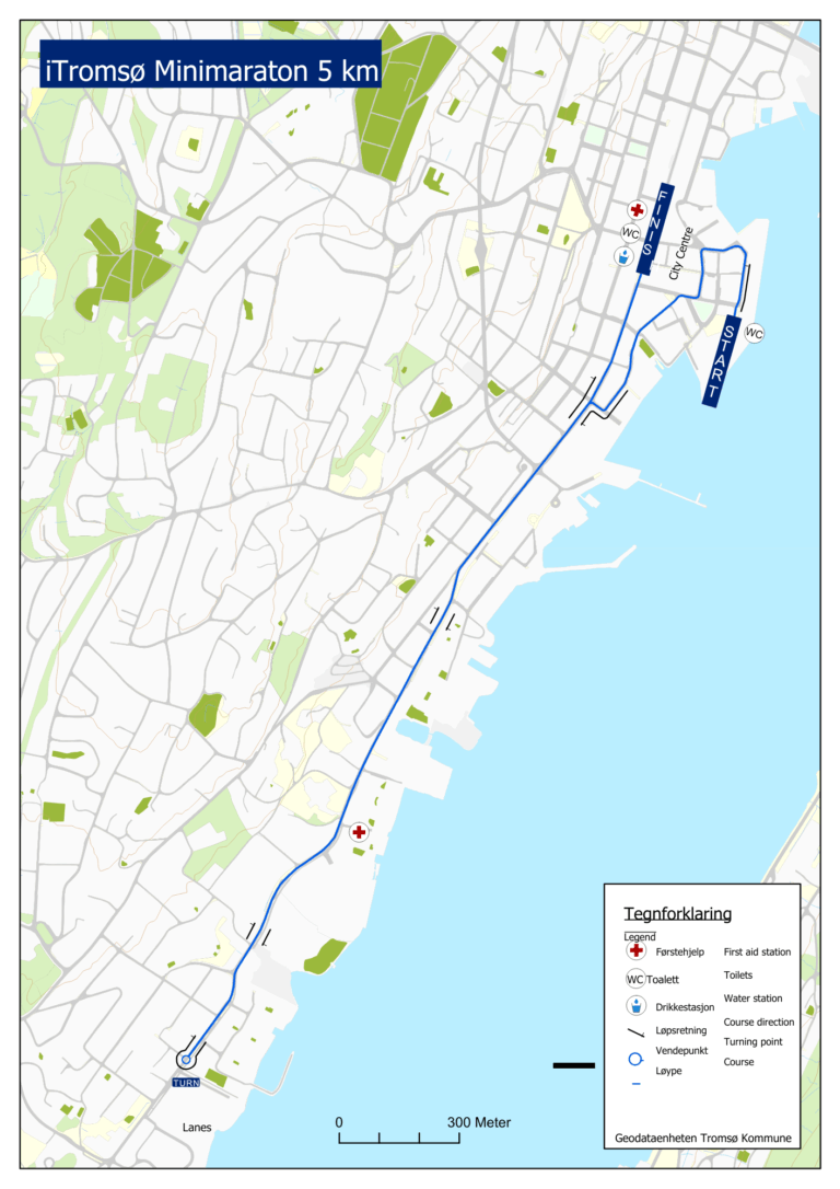 Course map MSM - Midnight Sun Marathon