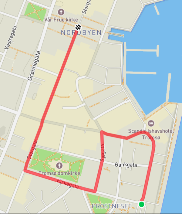 Course map MSM - Midnight Sun Marathon